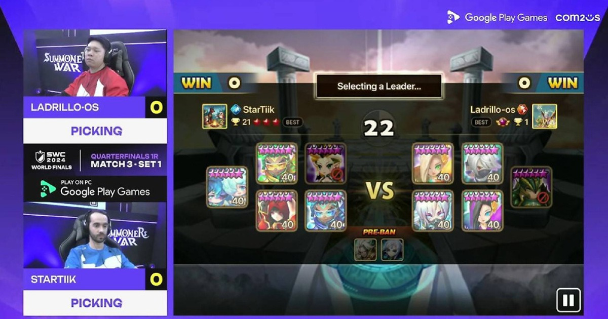 [SWC2024 월드 파이널] 8강 3경기: 풀세트 접전, 라드릴로를 침몰시킨 스타티크