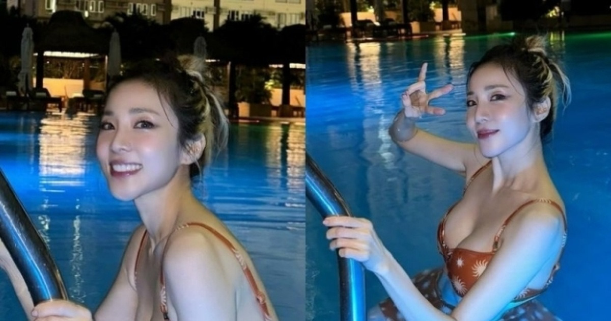 산다라박, 비키니 입고 글래머 자신감…39kg 안 믿기는 볼륨