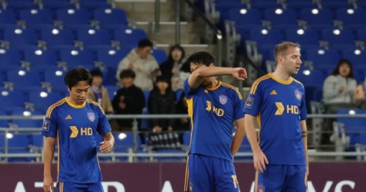'최악의 부진' 울산, ACLE 5전 전패…10명 싸운 상하이에 1-3 굴욕적 패배