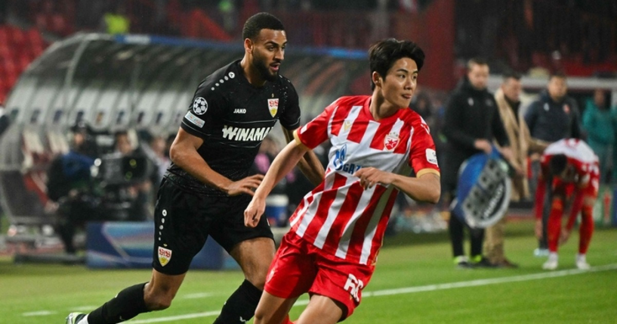 설영우 ‘UCL 2경기 연속 도움’···즈베즈다, 슈투트가르트에 5-1 대승, UCL 4연패 뒤 첫 승[UCL 리뷰]