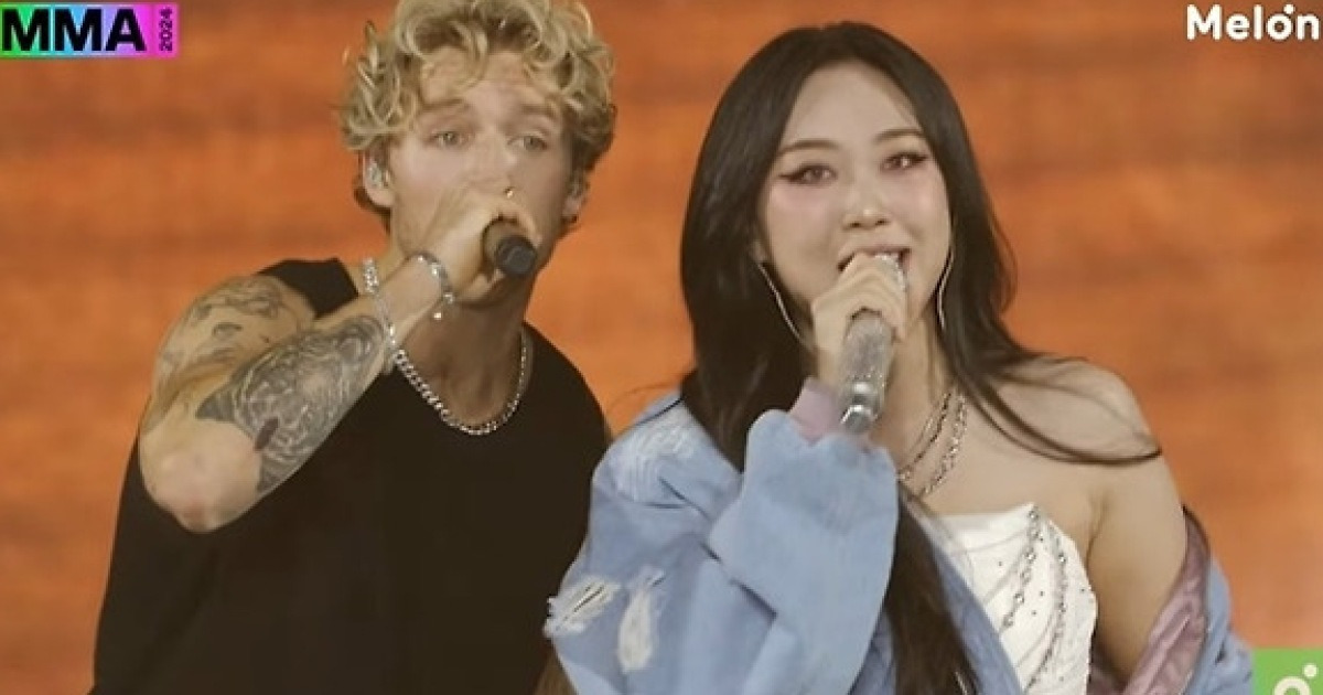 겉옷 벗어던진 크리스토퍼, 이영지와 ‘트러블’ 환상 호흡[MMA 2024]