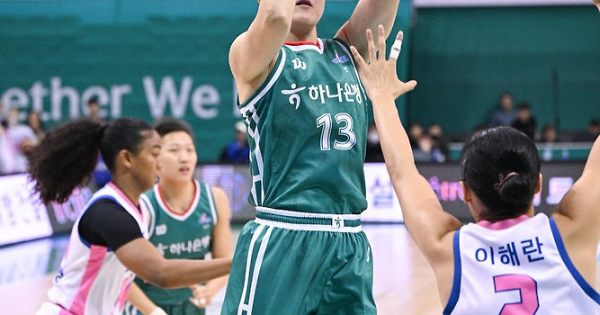 WKBL 통산 최다 8147점 하나은행 김정은, ‘레전드 오브 레전드’로!