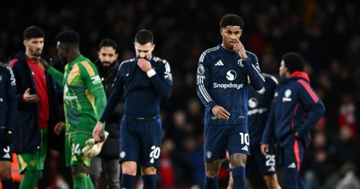 ‘4연패’ 아모림의 맨유도 아스날 앞에선 ‘깨갱’ 90분 내내 탈탈 털렸다…7G 무패 행진 마감 [EPL]