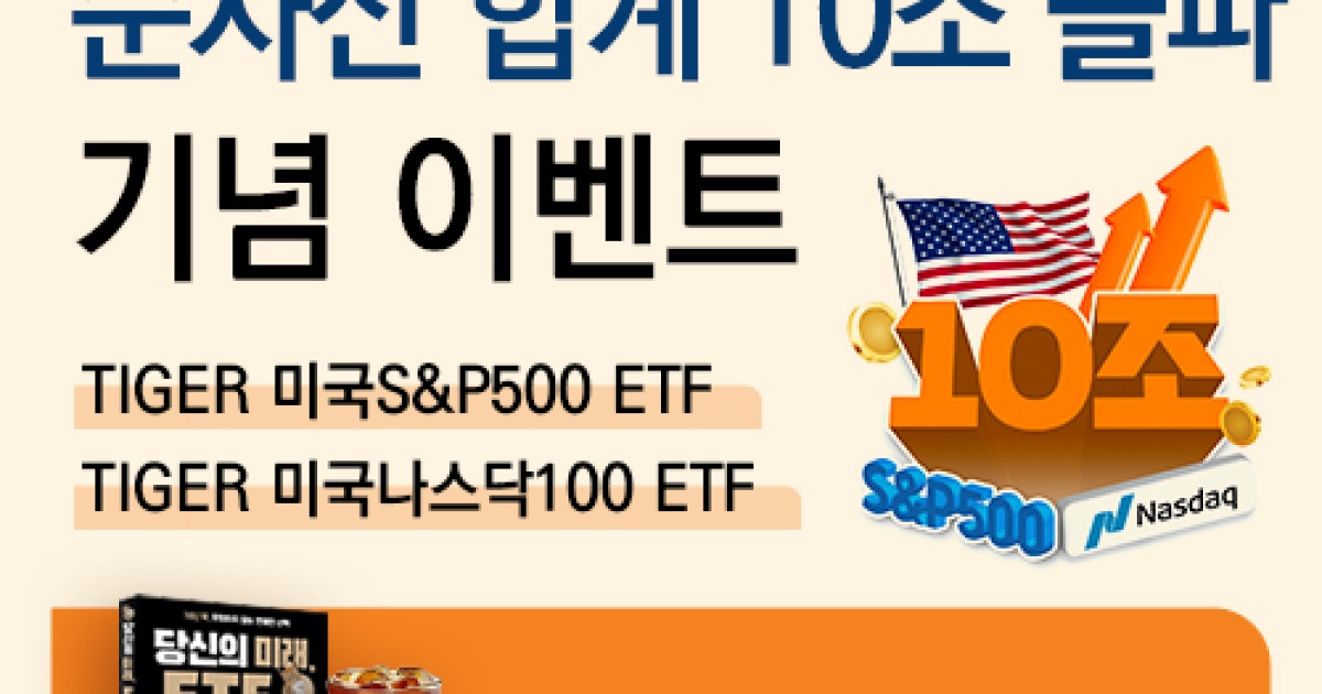 미래에셋운용, TIGER 미국S&P500·TIGER 나스닥100 순자산 10조원 돌파 [투자360]