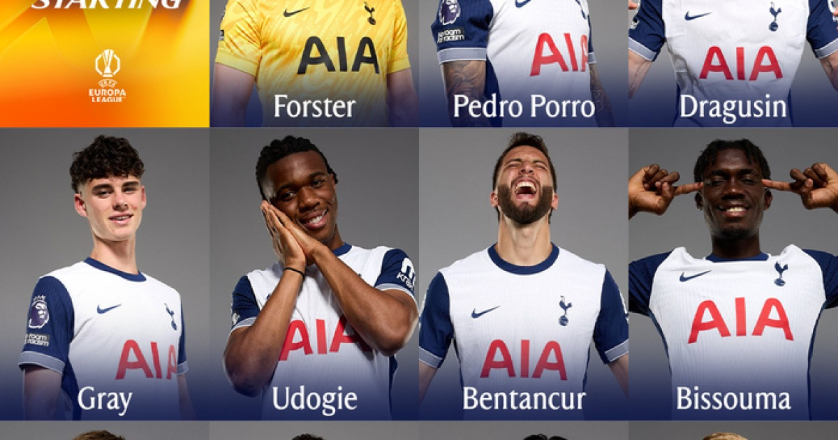 ‘SON톱 가동’ 손흥민 선발 출격, 드라구신-그레이 센터백 조합···토트넘, 레인저스 원정 선발 라인업 공개[UEL 라인업]