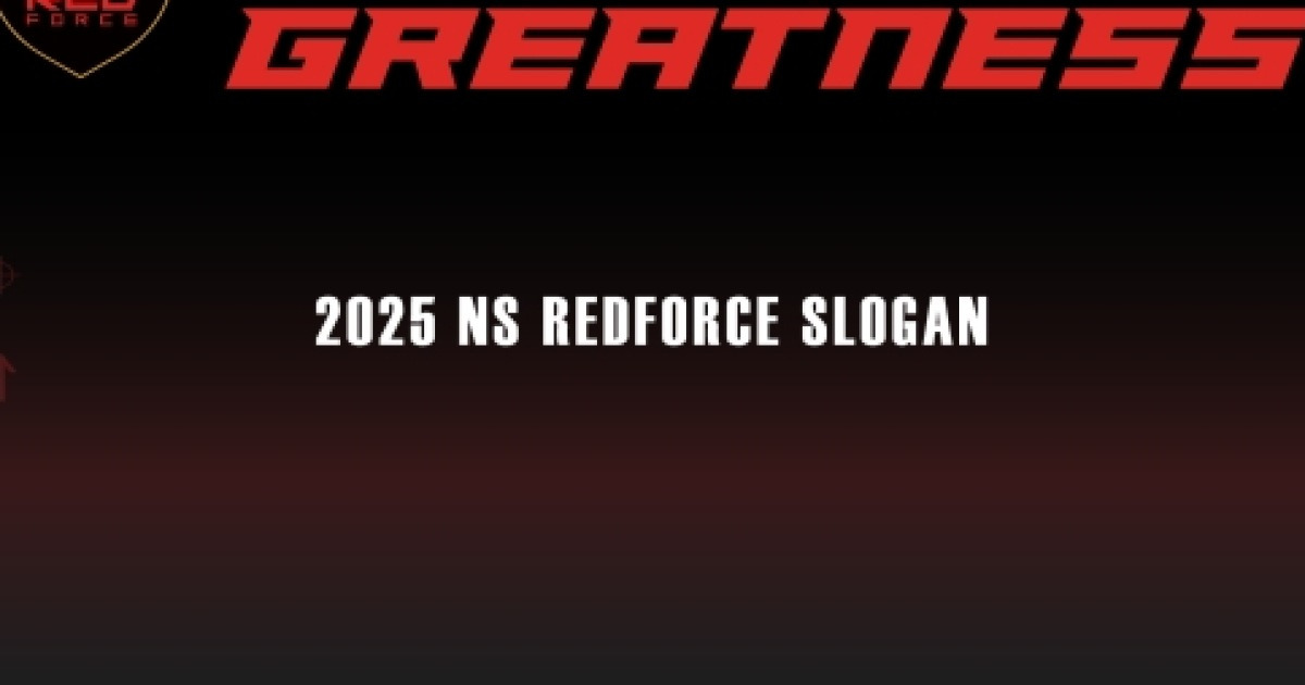 농심 레드포스, 2025년 신규 슬로건 'RISE TO GREATNESS' 공개