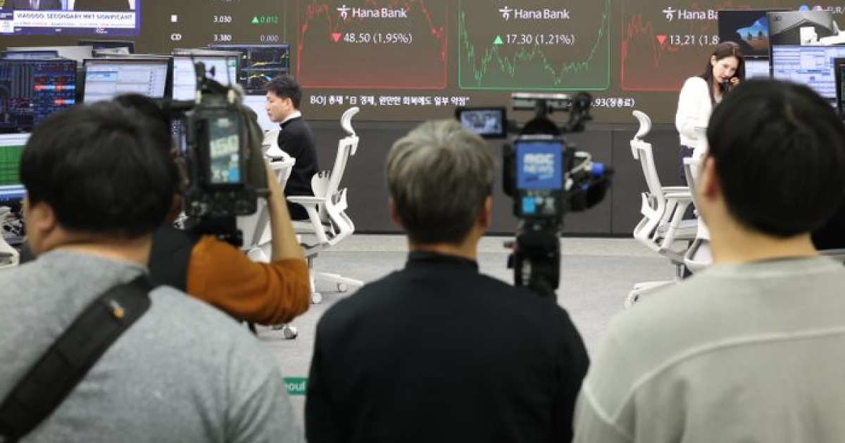 [시황] 코스피, FOMC 충격에 2430선 후퇴...시총 상위주 ‘주르륵’