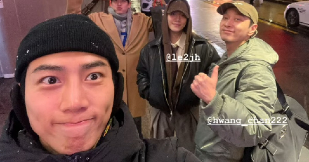 '16주년' 2PM 택연, 찬성·준호·닉쿤 만났다…굳건한 우정 [MD★스타]