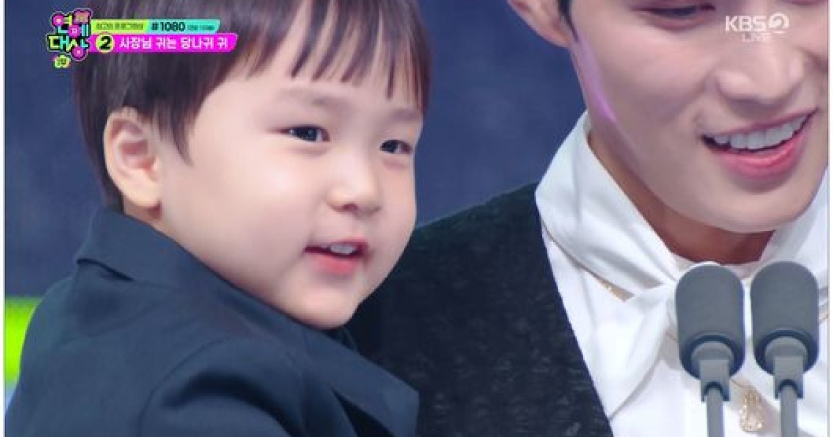 'KBS' 연예대상' 김준호 子 은우, 수상소감에 시상식 뒤집어져[Oh!쎈 리뷰]