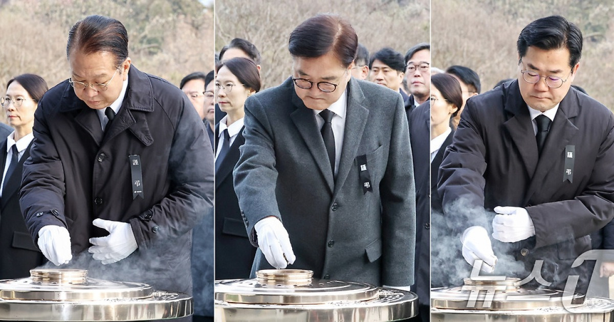 여야 지도부 새해 첫날 현충원 참배…우리나라 지켜내겠다 종합