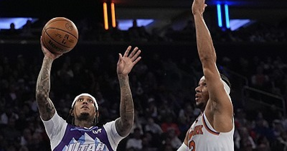 Jazz Knicks Basketball