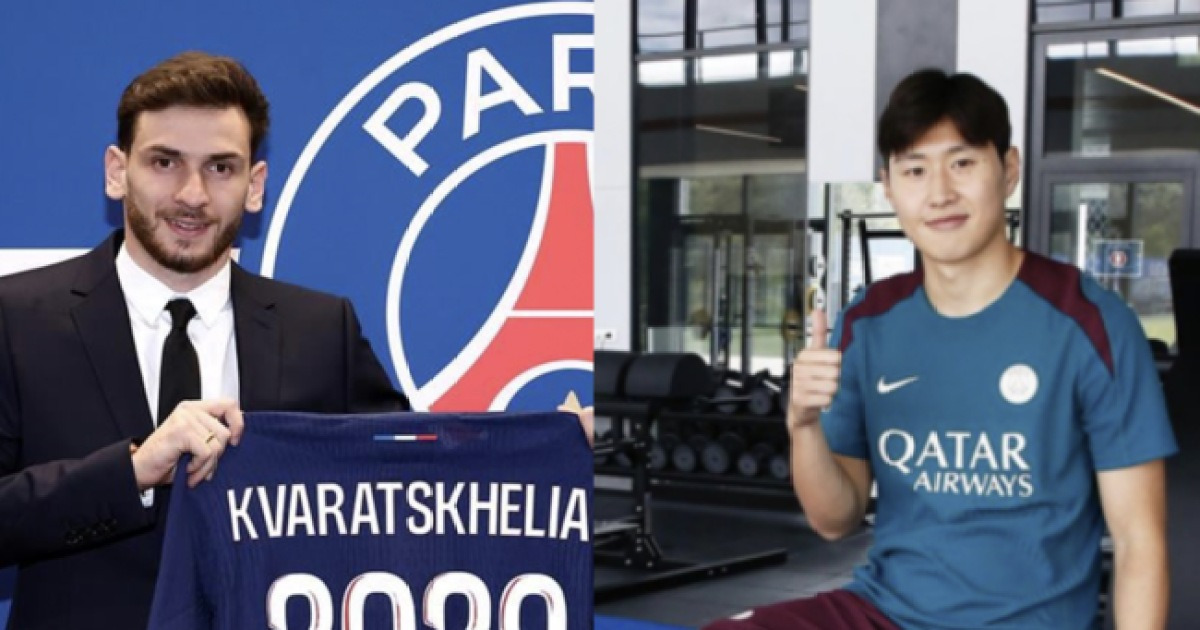 '대반전' 김민재 전 동료 흐비차, 'KIM 잘 아는' 이강인과 PSG 좌우 날개 책임진다... NEW '측면 듀오' 탄생