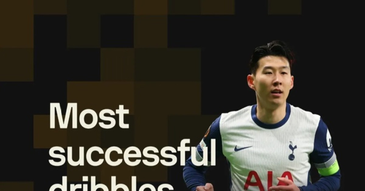 '폭발한 손흥민, 최초의 대기록 수립!'...전반 45분 뛰고 드리블 10회 성공→토트넘, 엘프스보리 제압 UEL 16강 직행