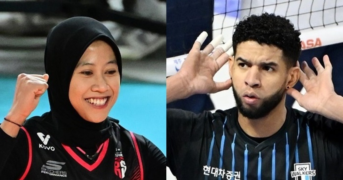 나란히 '21표' 득표 MVP 선정…'15연승' 레오·'13연승' 메가 4R 최고 선수 됐다