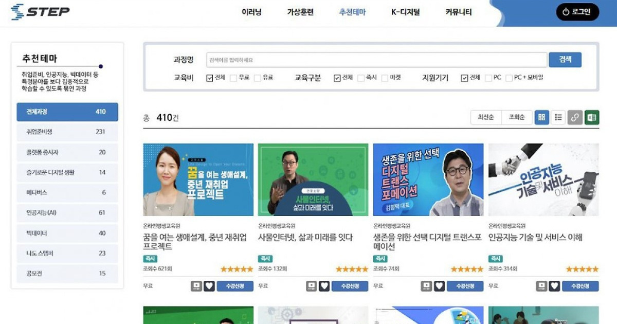 “STEP 무상교육으로 취준생은 취업, 신중년은 새 직업 안착 성공”