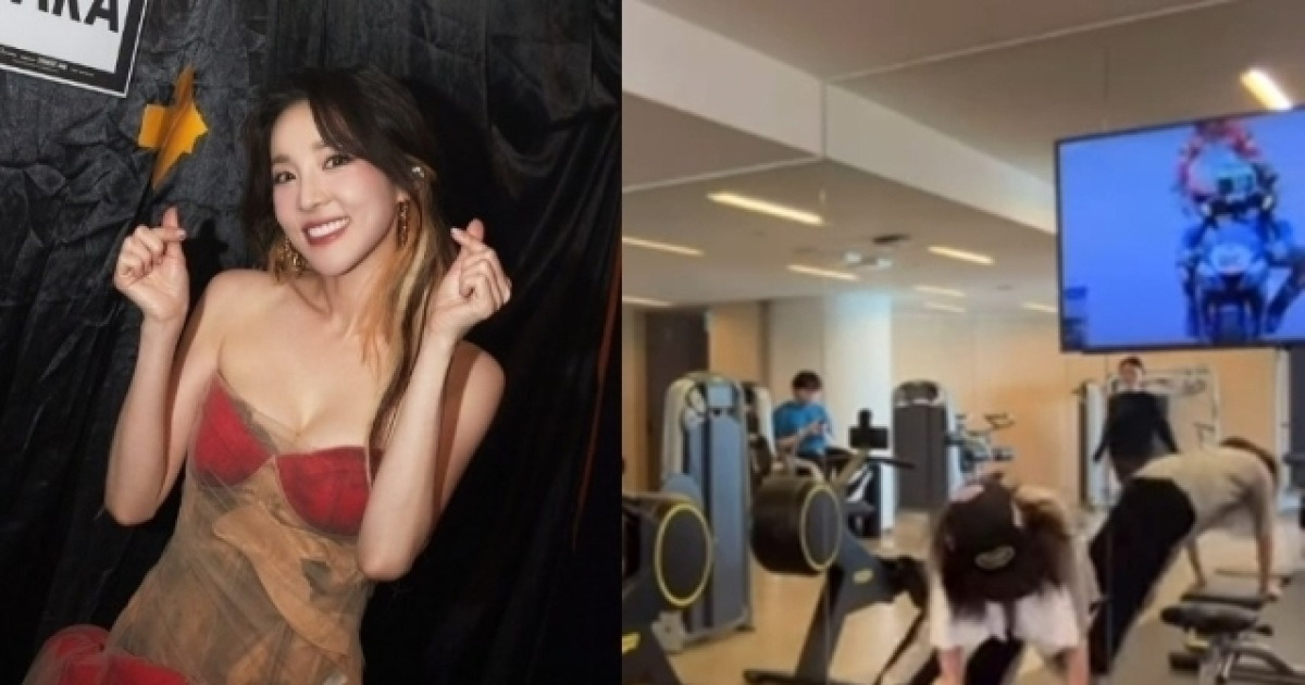 '39kg' 산다라박, 앙상한 팔로 폭풍 운동…"고독한 자기 관리"