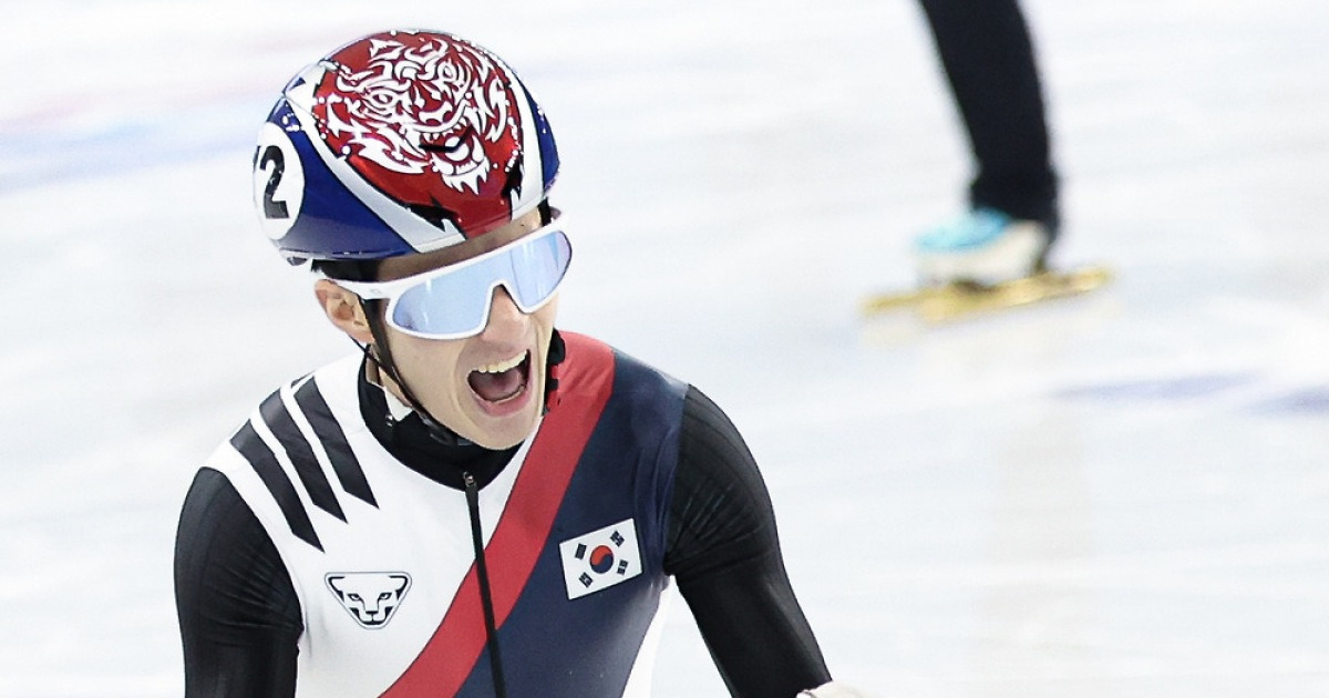 [하얼빈 AG] 남자 쇼트트랙 장성우도 1000m 金…박지원 은메달