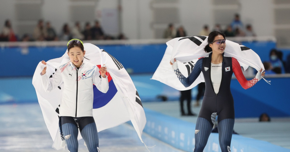 스피드스케이팅 김민선, 500m 금메달···전날 100m 은메달 아쉬움 지웠다[하얼빈 동계AG]