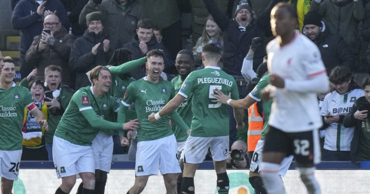 'EPL 1위' 리버풀, FA컵 32강 조기 탈락…'2부 꼴찌' 플리머스에 덜미