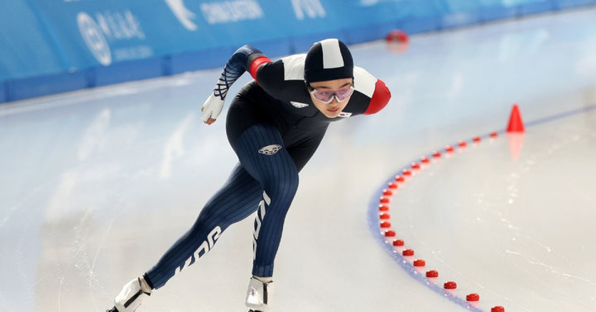 스피드스케이팅 여자 3000m, 정유나 질주