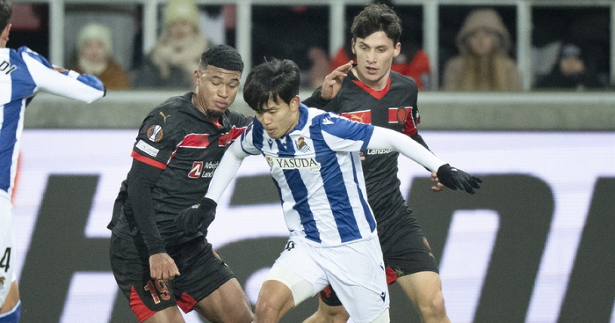 구보, 조규성 팀 울린 ‘환상골’···유로파리그 16강 PO1차전 왼발 중거리포 ‘시즌 6호’