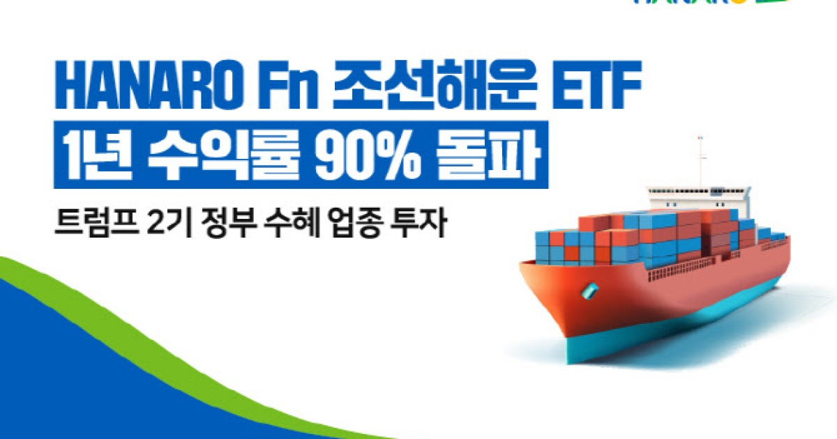 NH아문디운용, ‘Fn조선해운 ETF’ 1년 수익률 98%