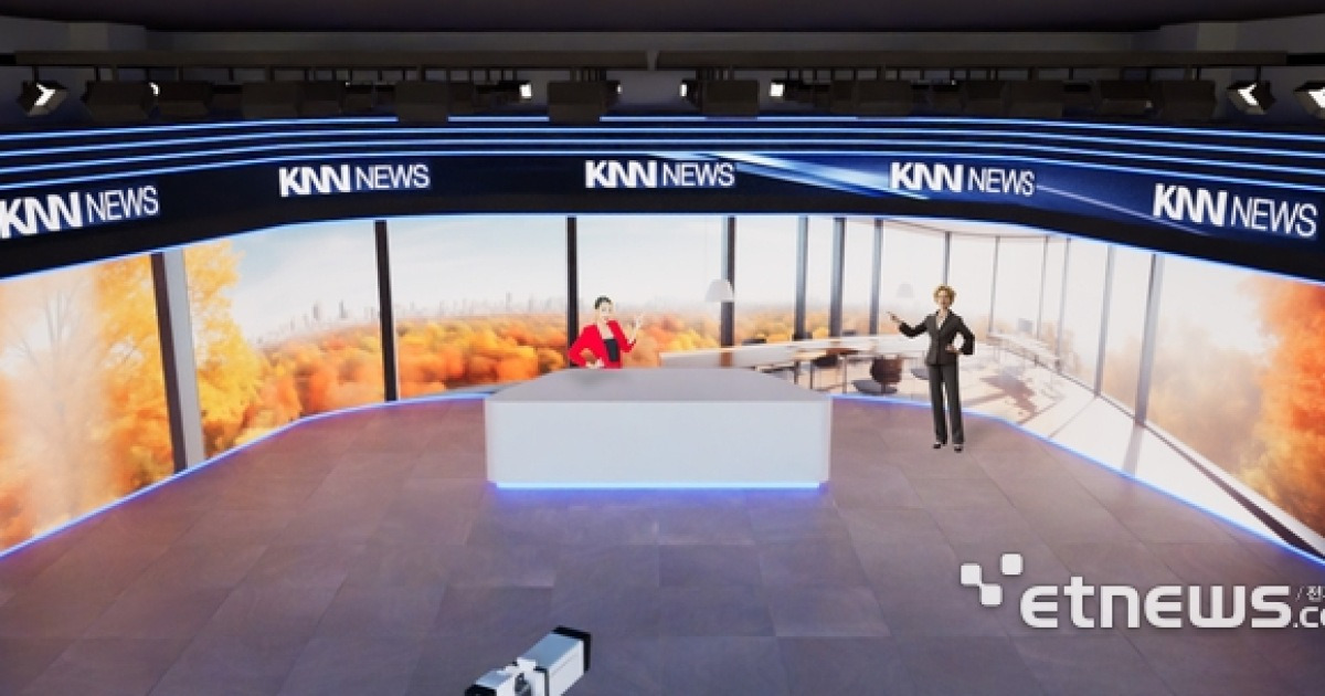 쿠도커뮤니케이션, KNN 뉴스 스튜디오 LED 미디어월 공급