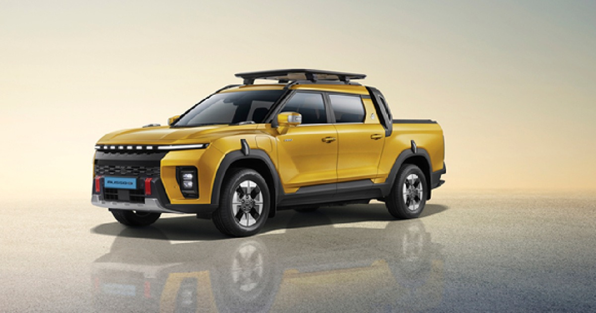 KGM, 첫 전기 픽업 '무쏘 EV' 보조금 확정실⋯구매가 3000만원대로 출시