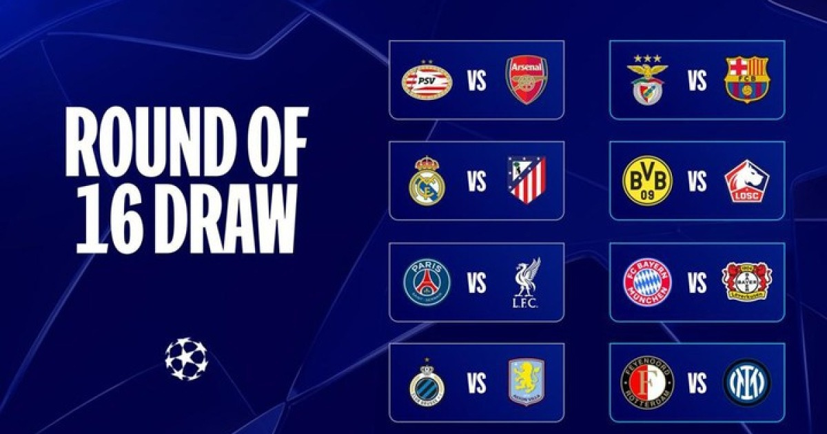 '코리안리거 3인방 출전' 챔스 16강 대진표 확정...손흥민의 토트넘 상대는?