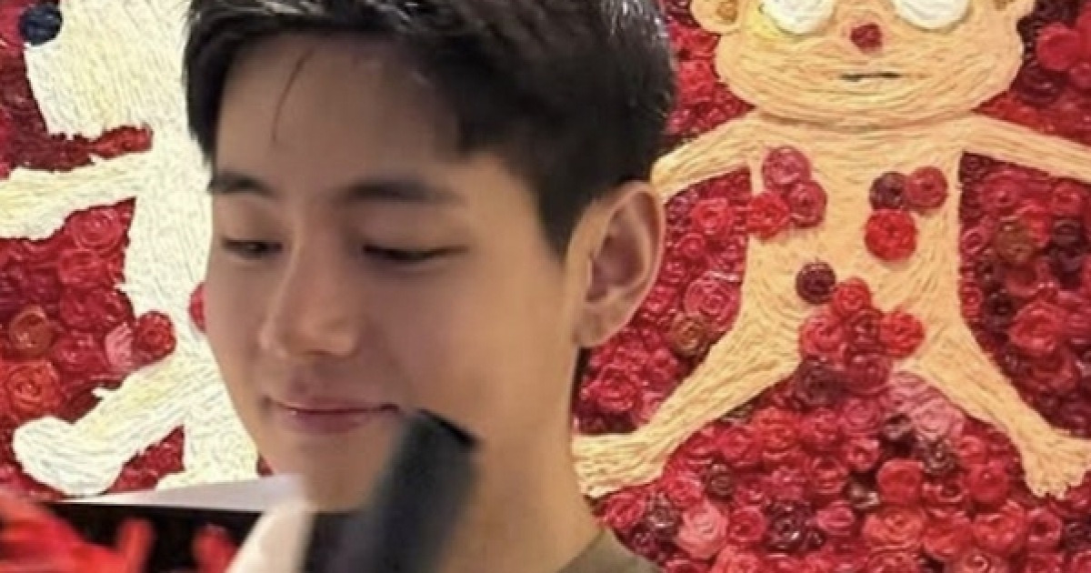 “전역 D-107” BTS 뷔, 벌크업 성공... 김병장 생존신고