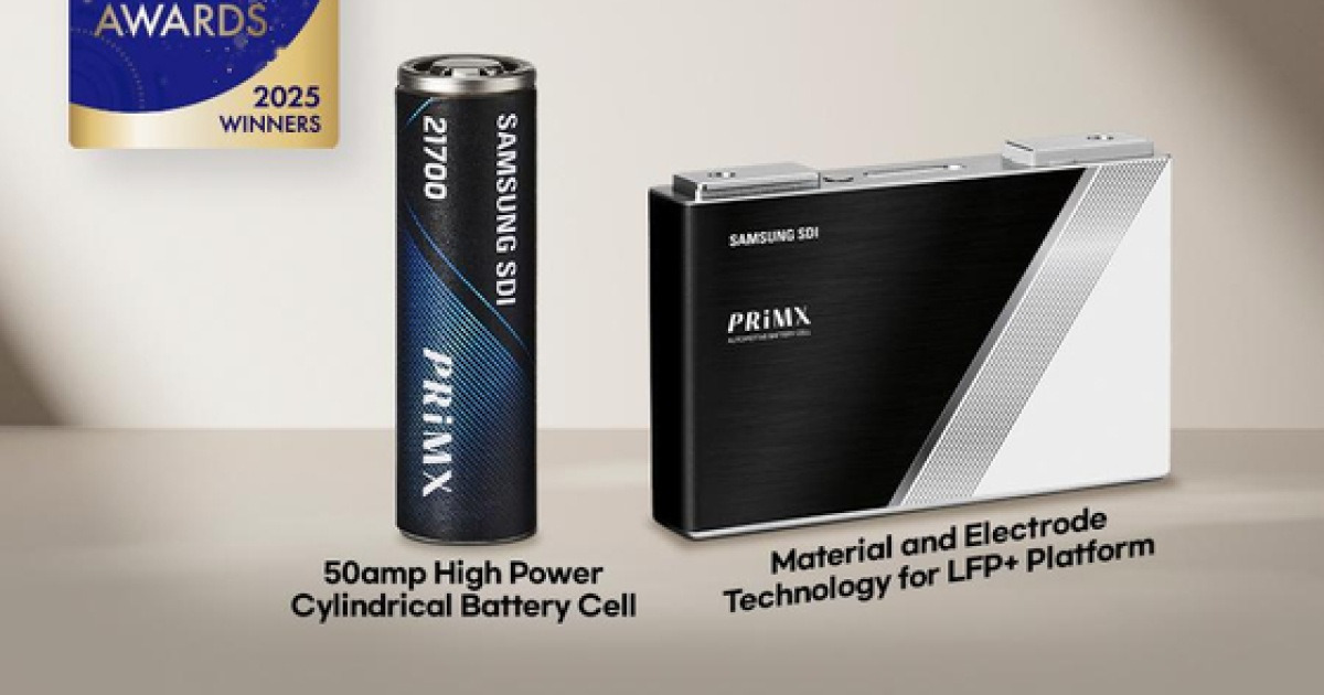 Samsung SDI's cylindrical battery, LFP+ technology win InterBattery Awards