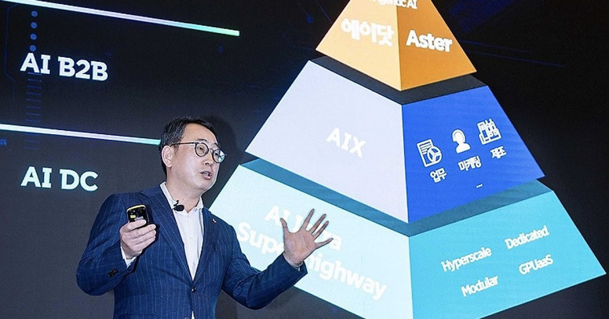 유영상 SKT CEO, MWC25서 AI 사업 전략 발표