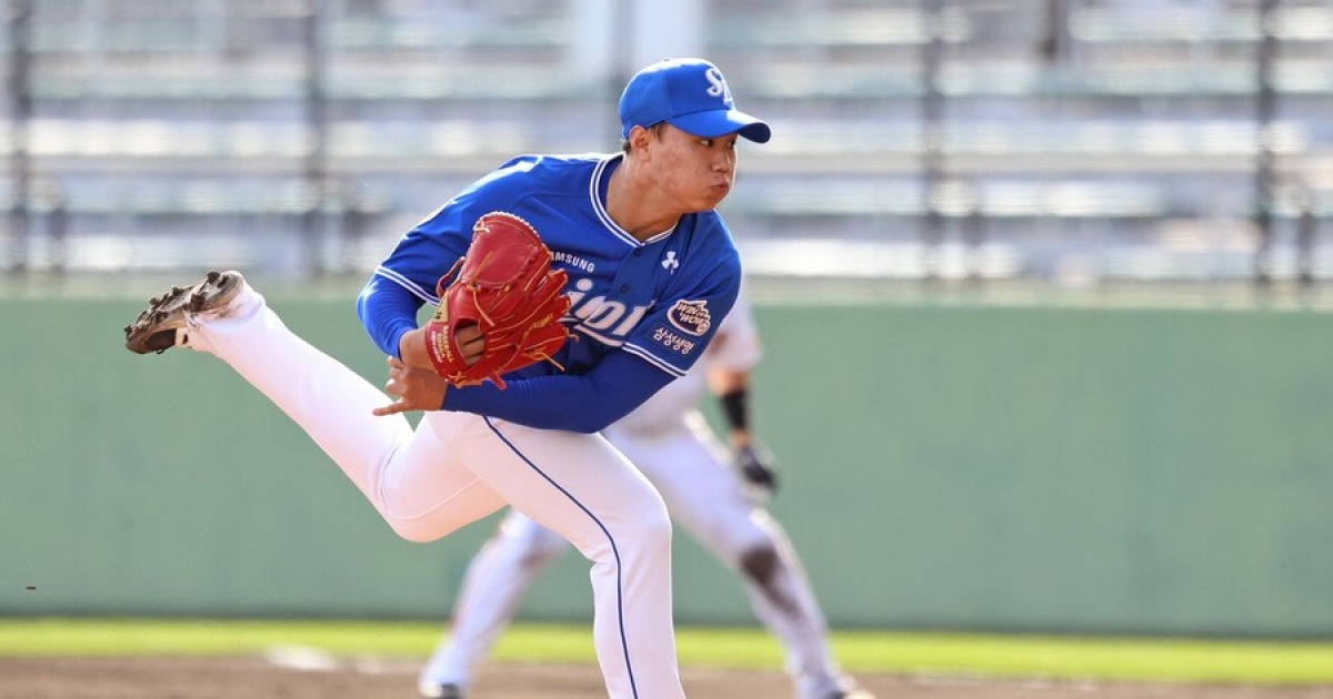 '152km' 괴물 신인투수가 캠프 MVP에 뽑혔다…박진만 감독 "지금 구위면 필승조도 가능"