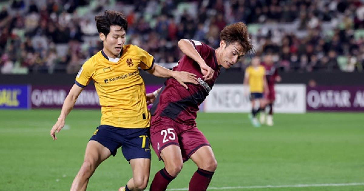 광주, 日 비셀 고베에 0-2 완패…ACLE 8강 도전 '빨간불'