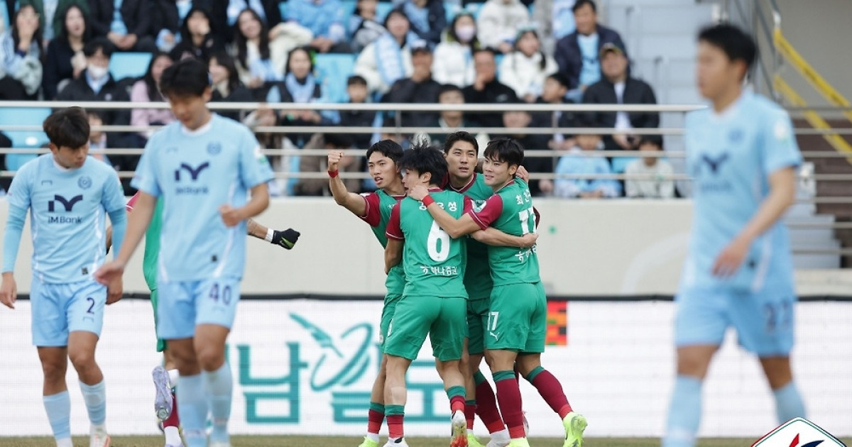 [K리그1 4R] '주민규 4호 골' 대전, '라마스 미친 중거리포' 대구 2-1 꺾고 연승 가도 올랐다…단독 선두 '껑충'