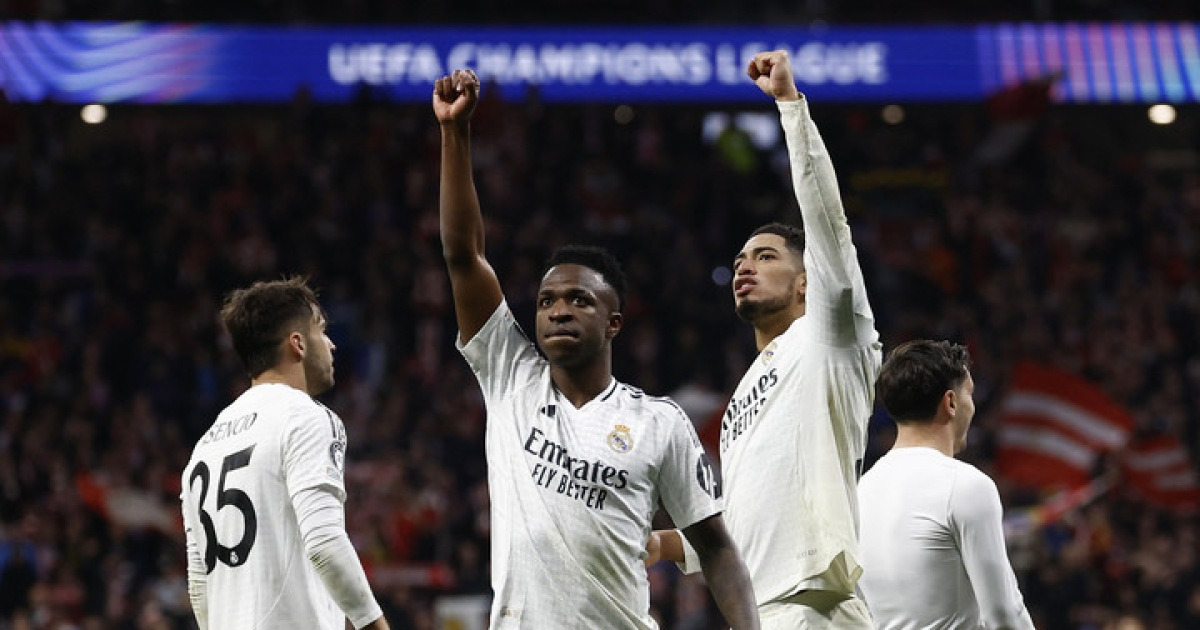 '천방실축' 비니시우스 PK 홈런 → 승부차기 극적 승! 레알 마드리드, ATM 잡고 UCL 8강