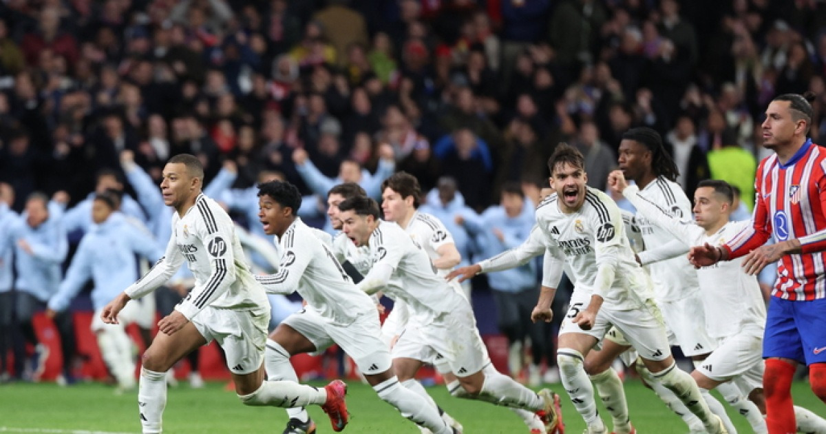 비니시우스 PK실축? 레알 ‘챔스DNA’ 있었다!…승부차기 끝 아틀레티코 꺾고 UCL 8강 진출 → 아스널 나와라!