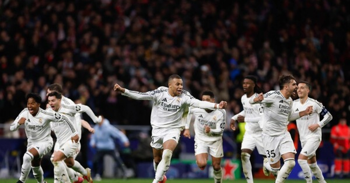 '비닐신 PK 실축' 레알, ATM과 승부차기 대혈투 UCL 8강행…아스널과 4강 진출 놓고 빅뱅