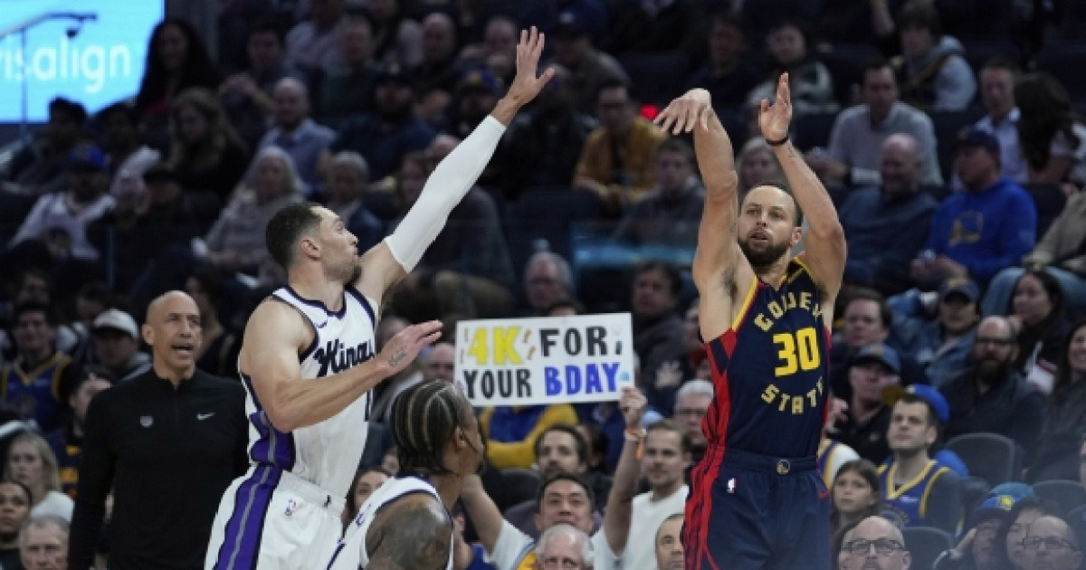 3점슛 도사 커리, 4000개 3점슛 성공했다…NBA 역사상 첫 3점슛 4000고지