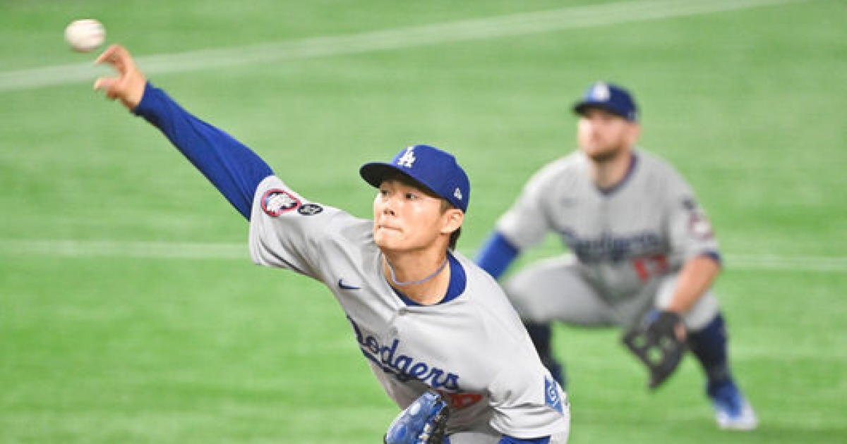서울의 악몽, 도쿄에서 씻었다...야마모토 5이닝 1실점 '최고 158km' 포효