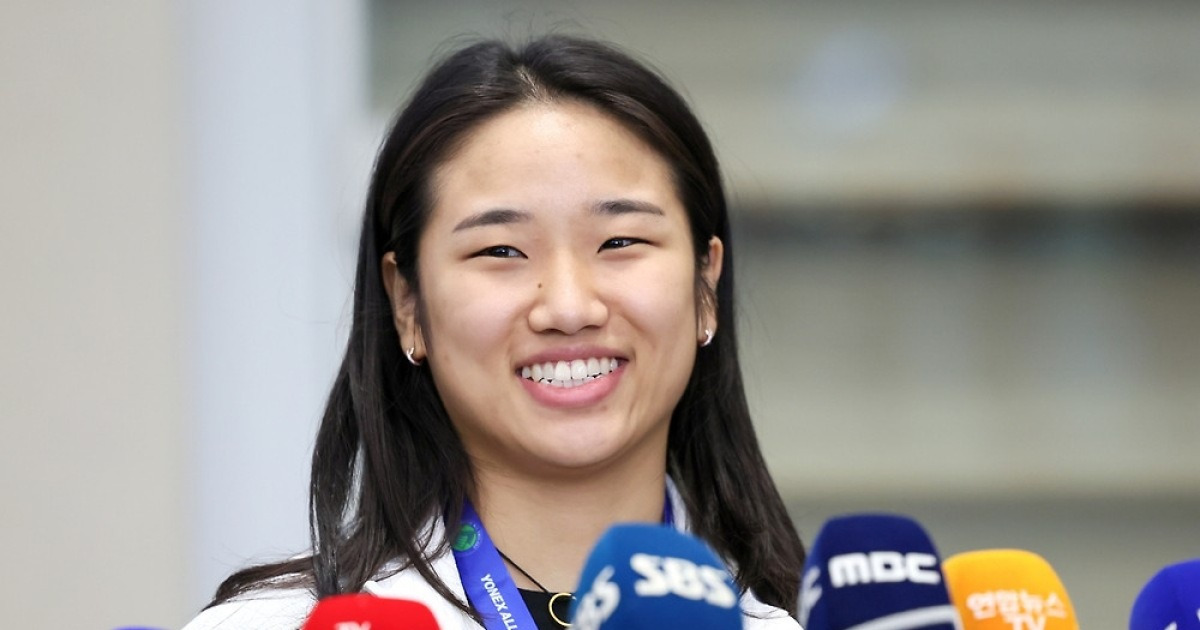 인터뷰하는 안세영