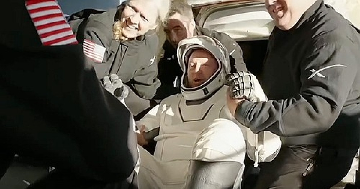 USA NASA ASTRONAUTS RETURN FROM SPACE