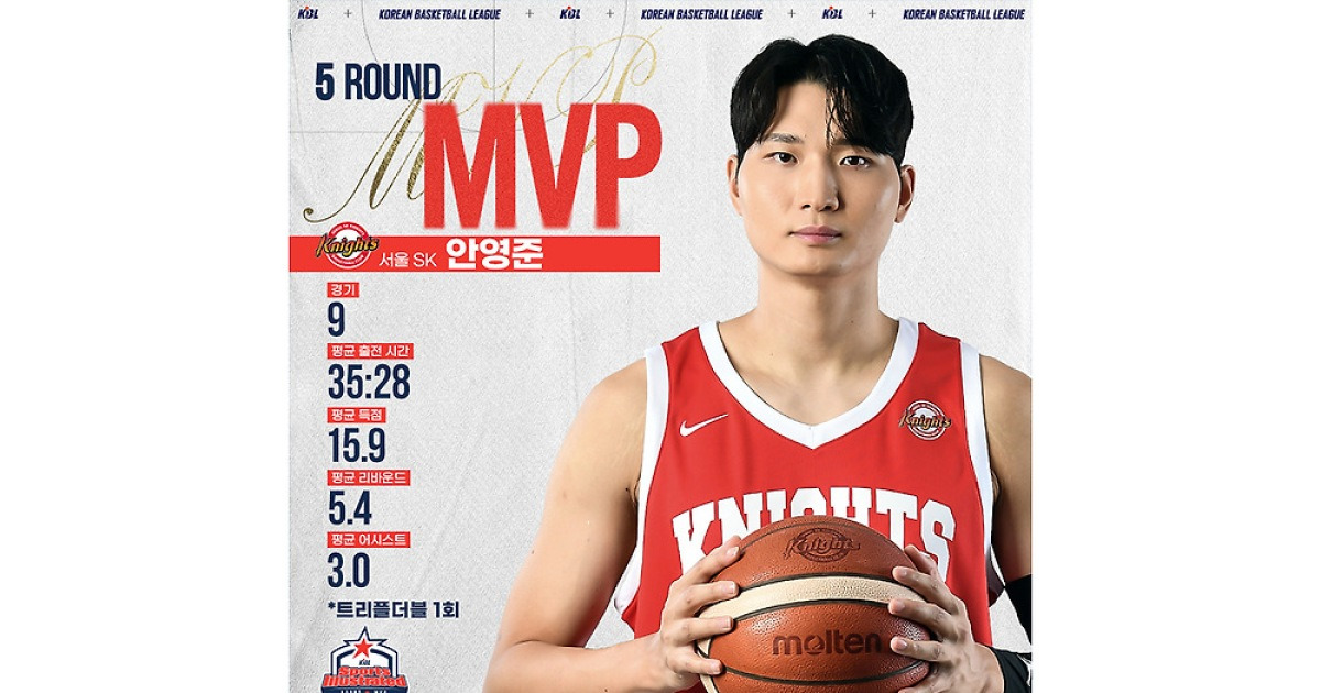 SK 정규리그 우승 이끈 안영준, 프로농구 5라운드 MVP