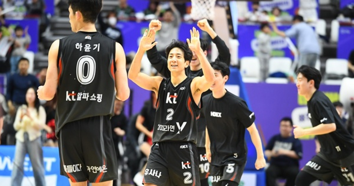 '허훈 20점' KT, DB 꺾고 공동 2위 도약…정관장 6연승 질주