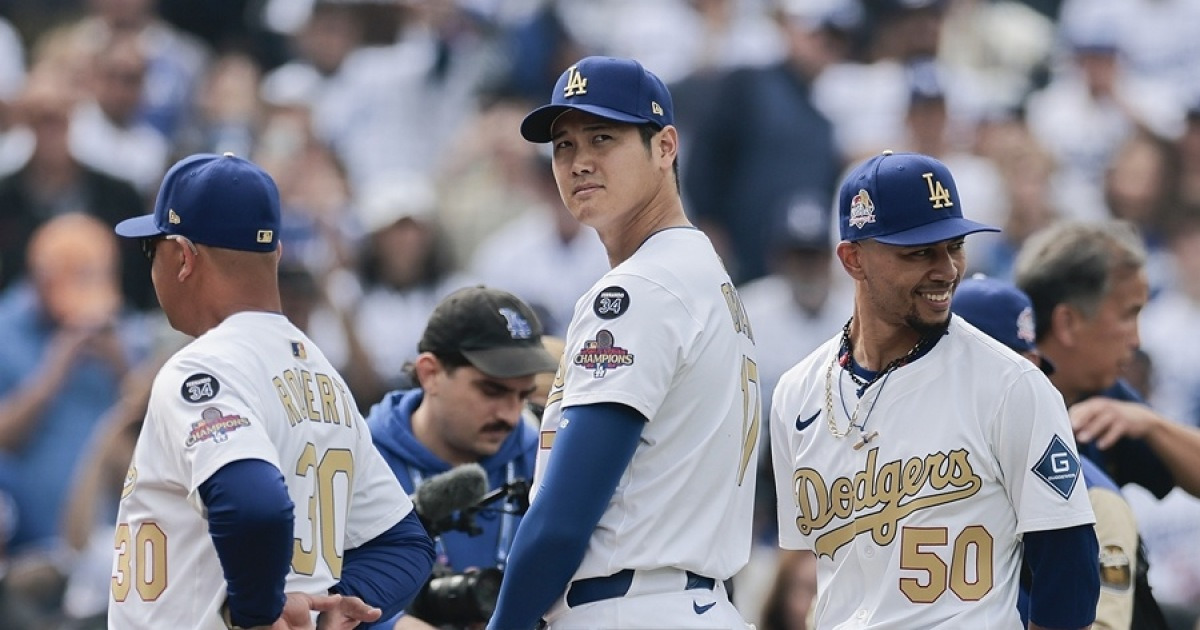 '7전 전승' 역대급 시즌 출발 다저스, 오타니·베츠의 생각은 같다 "우승반지 하나로 만족 못해"