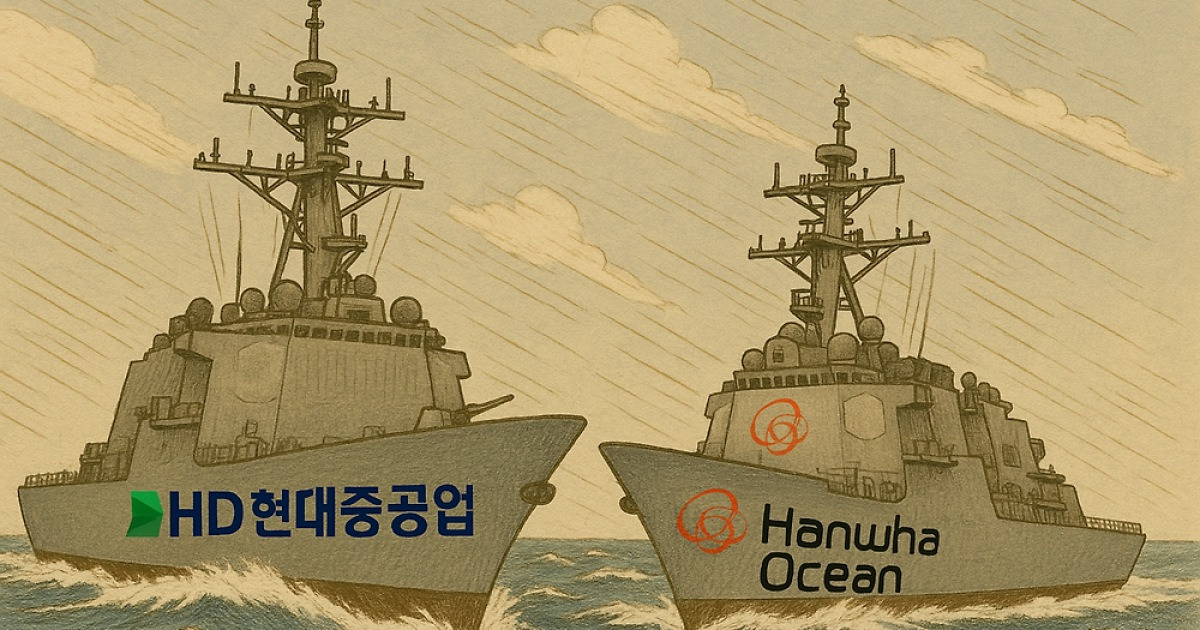 HD현대 vs 한화, 20여년 ‘함정맞수’ 최대승부처는 KDDX