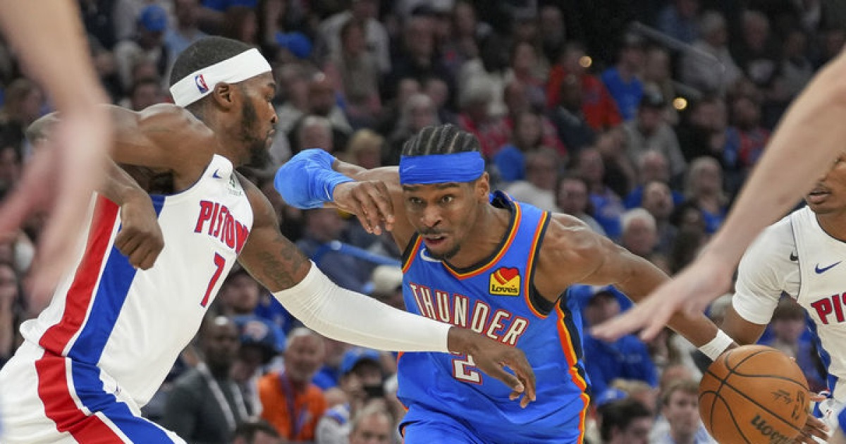 NBA OKC, 디트로이트 꺾고 11연승 질주…SGA 33점 활약