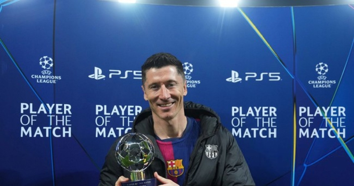 [UCL STAR] '친정팀에게 지옥을 선사하다'...36세 레반돕, 도르트문트전 '29호골' 폭발→POTM 선정