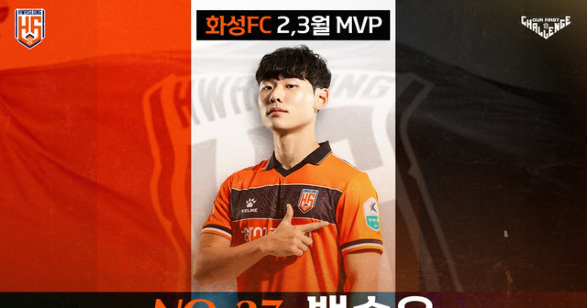 MF 백승우, 팬들이 뽑은 화성 FC 2・3월 MVP 선정!
