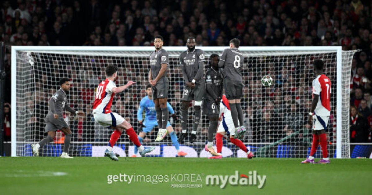 레알 상대로 UCL 사상 첫 대기록 성공…아스날 미드필더, UCL 주간 베스트11 선정